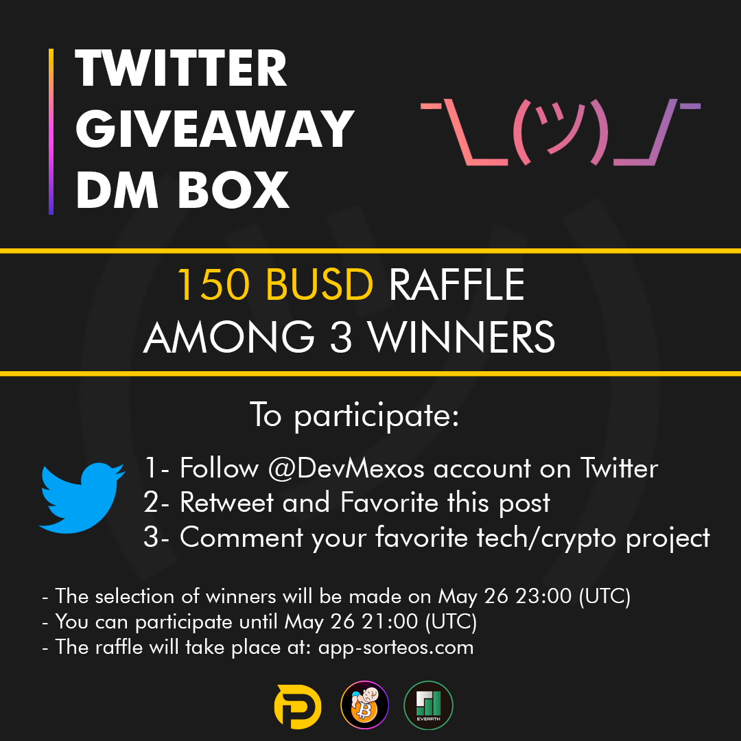 TWITTER GIVEAWAY – DM BOX - Dev Mexos Box